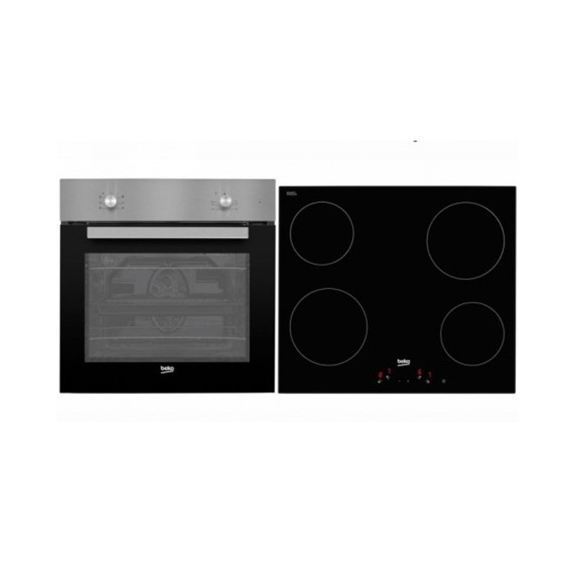 Conjunto Horno y Placa BEKO QSE222X Inox Vitro - Devoraprecios Conjunto Horno y Placa BEKO QSE222X Inox Vitro - Devoraprecios